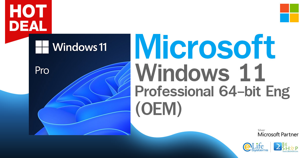 ช้อป [FQC-10528] Microsoft Windows 11 Professional 64-bit Eng (OEM) ราคาถูก ซื้อออนไลน์ที่นี่ ส่งฟรี